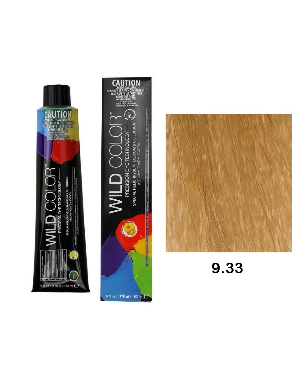 Wild Color Стойкая краска для волос 180 мл - Wild Color 9.33 9GG Очень светлый блонд интенсивно-золотистый