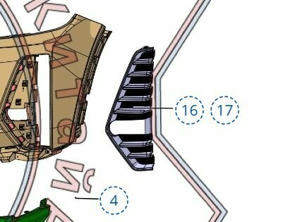 Накладка пер бампера лев Changan CS95
