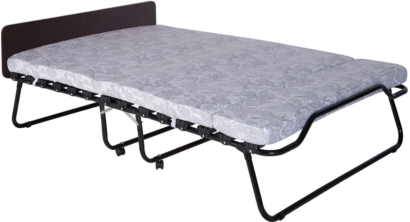 Кровать раскладная с матрасом "Амалия М" с изголовьем цвет венге Удачная Мебель