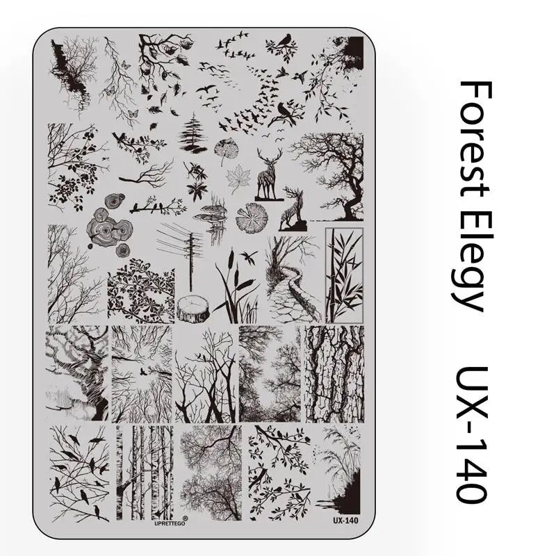 Трафарет для стемпинга Forest Elegy UX140
