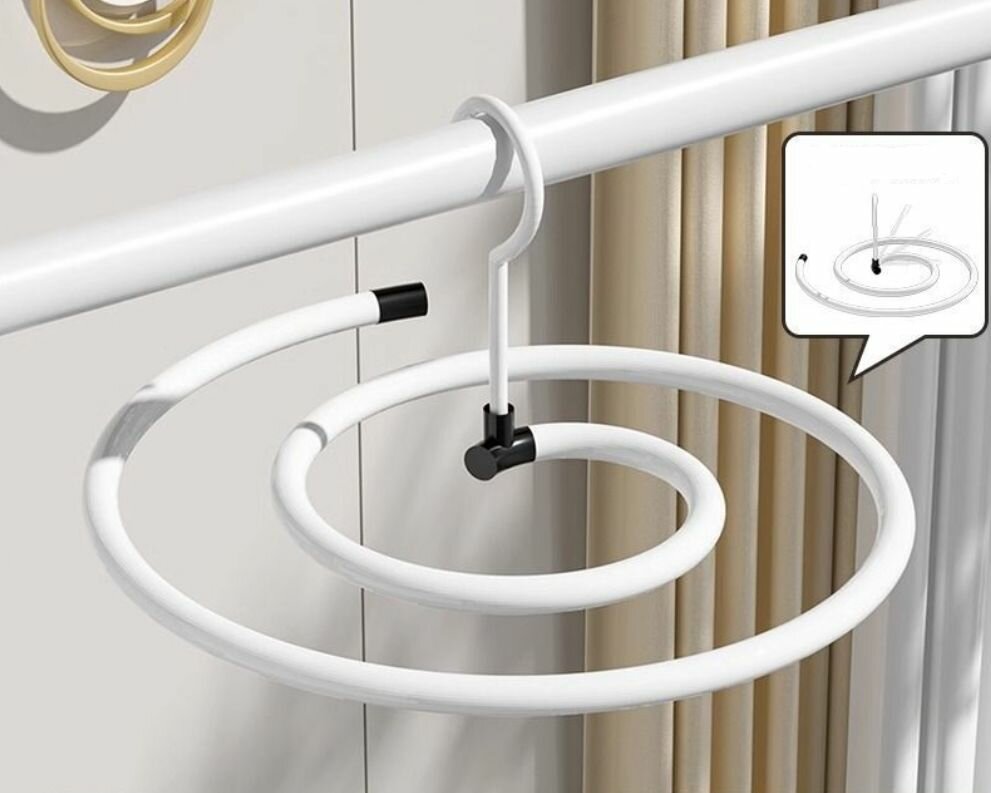 Сушилка для белья Круглая вешалка, складная, спиральная, металл, 2,2 м