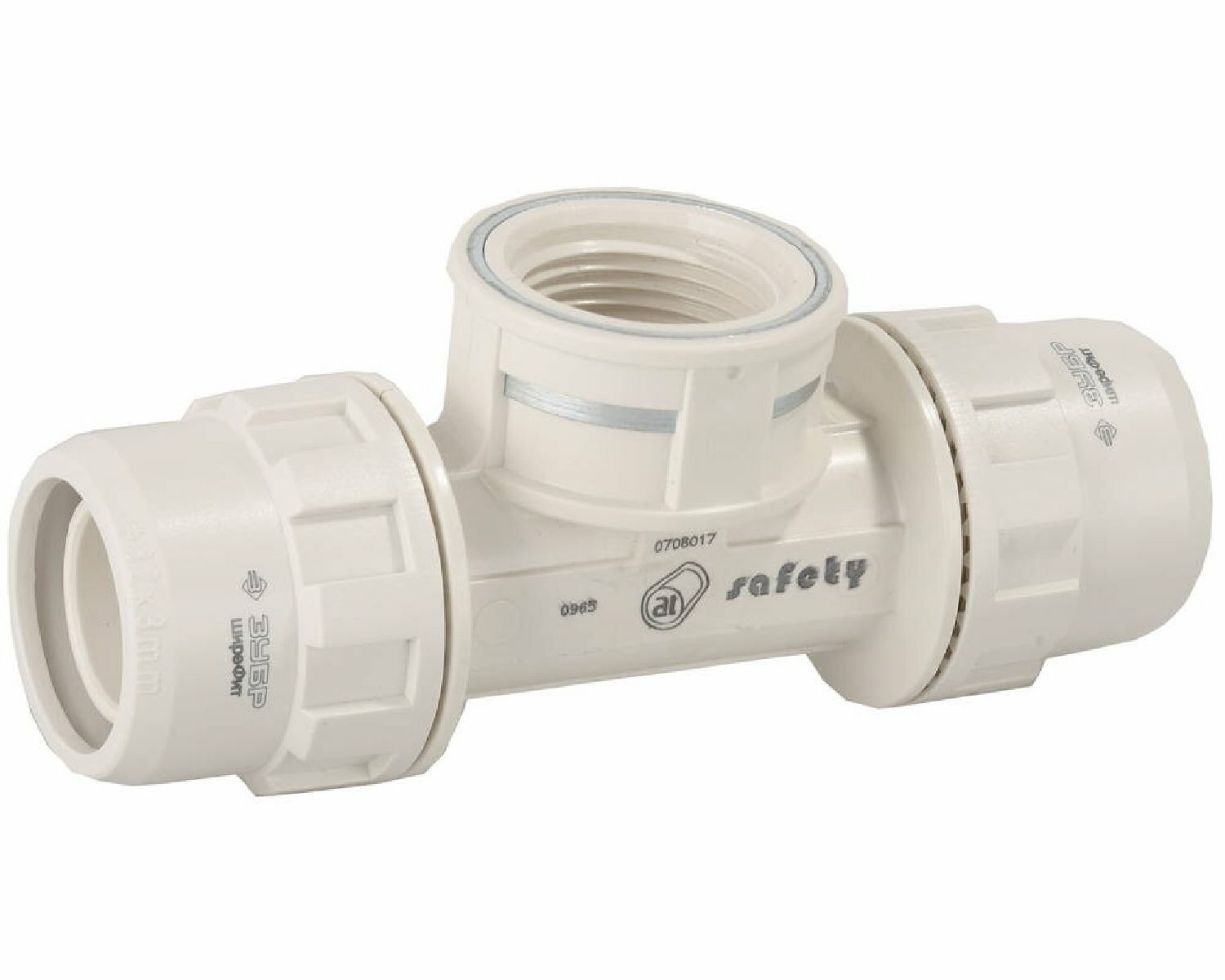 Переходной тройник ЗУБР ШиреФит штуцер с гайкой-внутренняя резьба-штуцер с гайкой 20 мм-1 2-20 мм (51502-20-1 2-20)