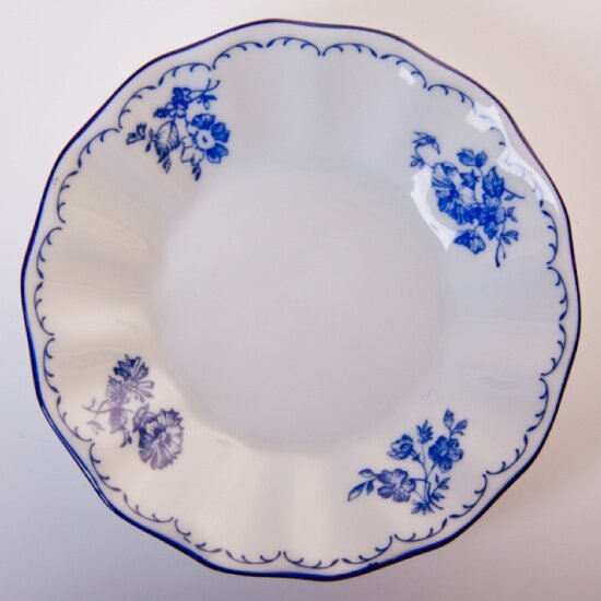 Розетка Bernadotte без ручки, декор "Синяя Роза" (БЕР0818)