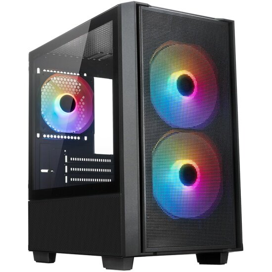 Корпус Xastra A400M 3FRGB, черный