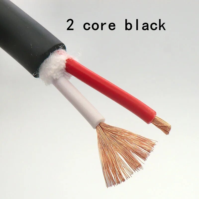 Сценический аудиокабель Stage 2/4/6/8-жильный 2x1(18AWG) OD7.9mm, 2 core black sheath