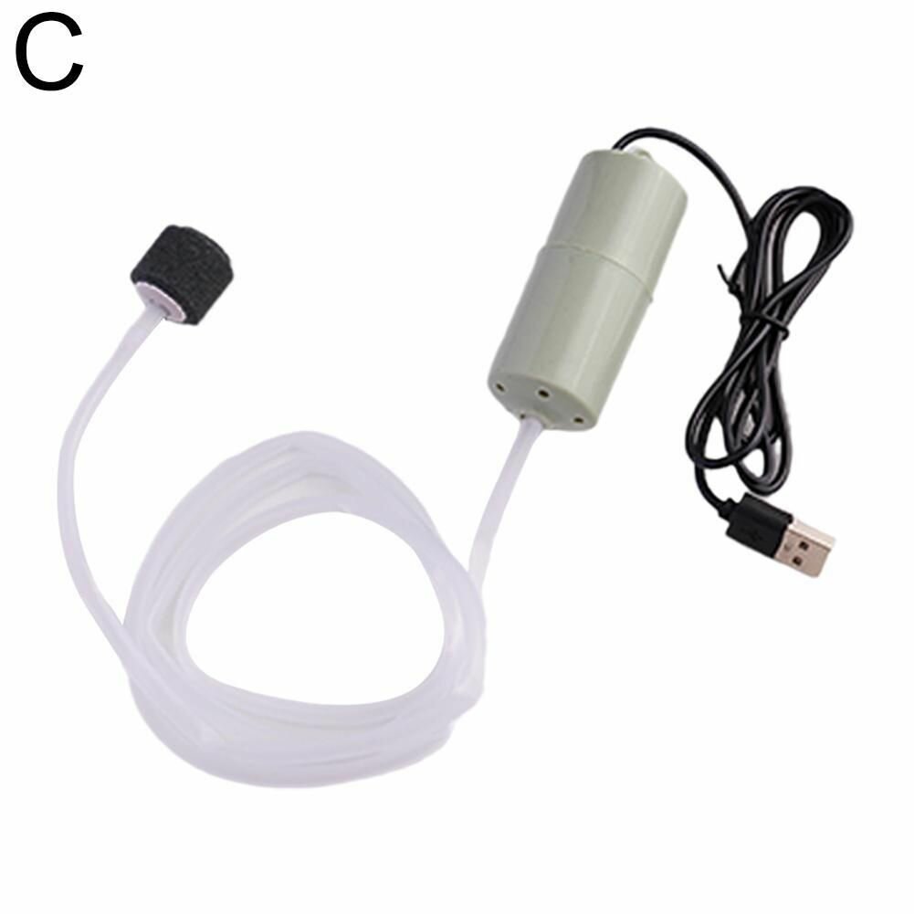 Портативный мини-USB аквариумная рыбка для резервуара, кислородный воздушный насос, гидропонный компрессор, аэратор с камнем, силиконом