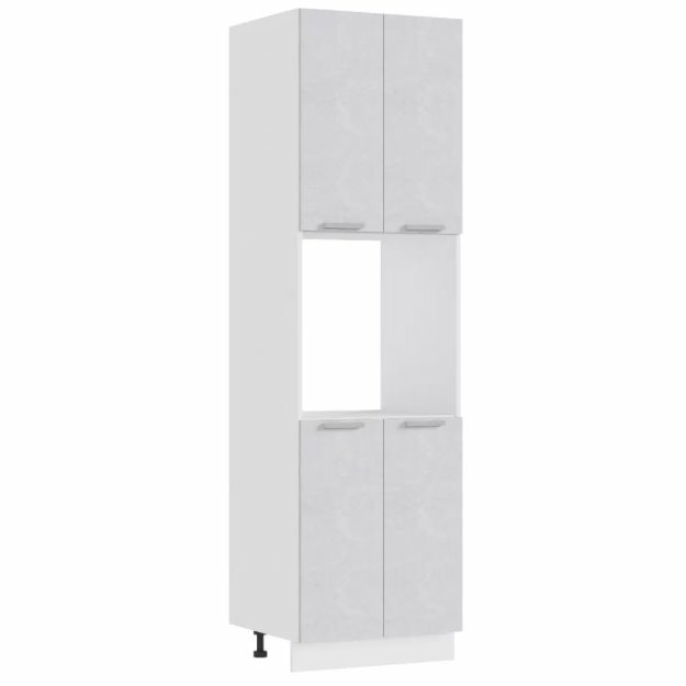 Кухонный напольный модуль, шкаф-пенал под духовку на кухню 60см - Бетон снежный