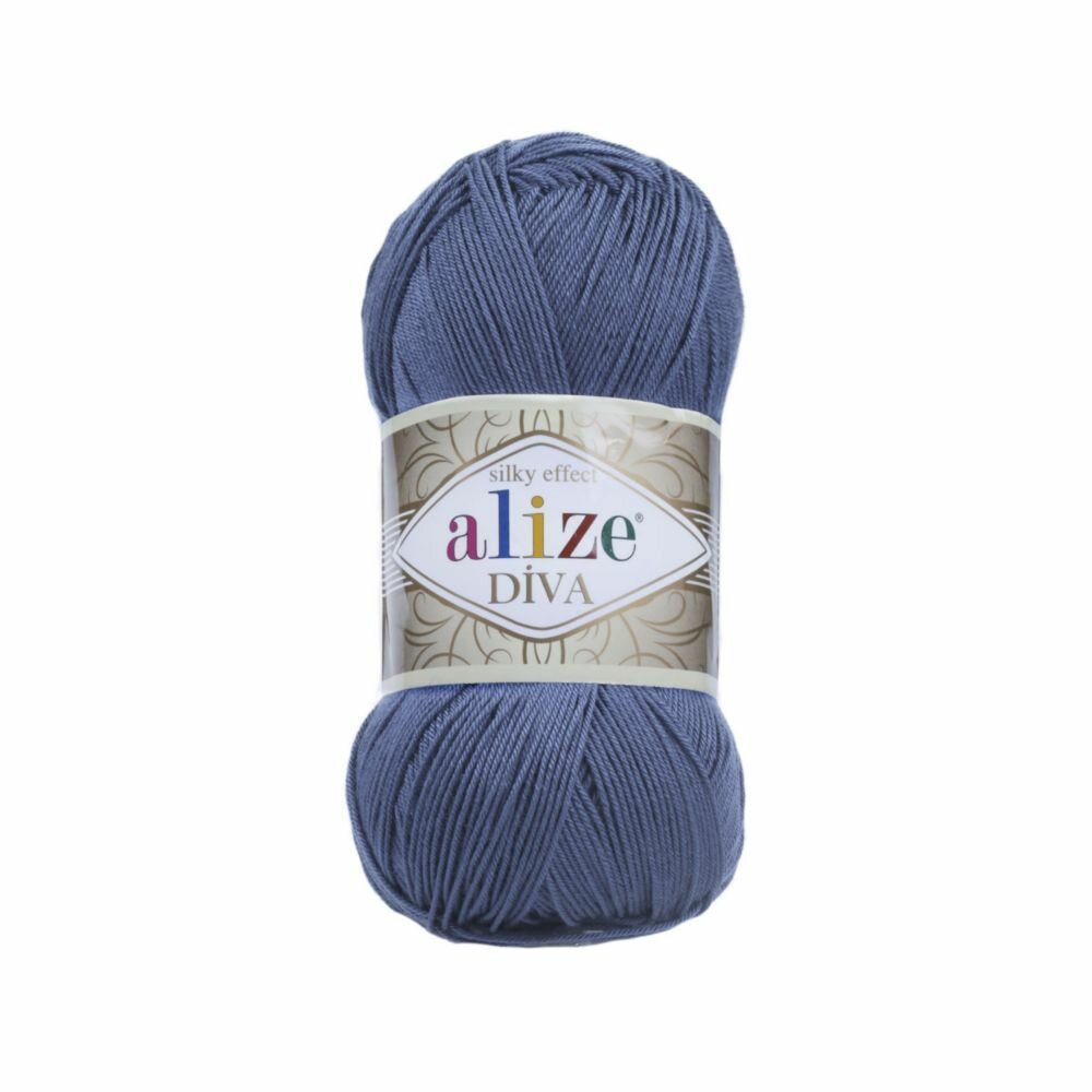 Пряжа для вязания Alize Diva 353 джинс 100 гр/350 м 100% микрофибра