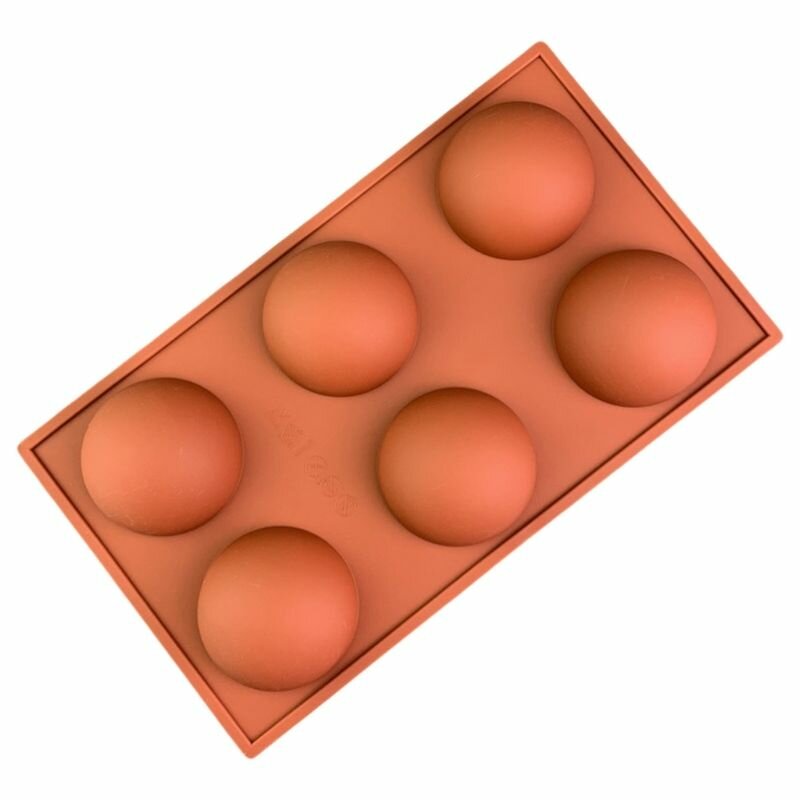 Форма для шоколада "Полусфера", 6 отверстий - Самый большой полукруг