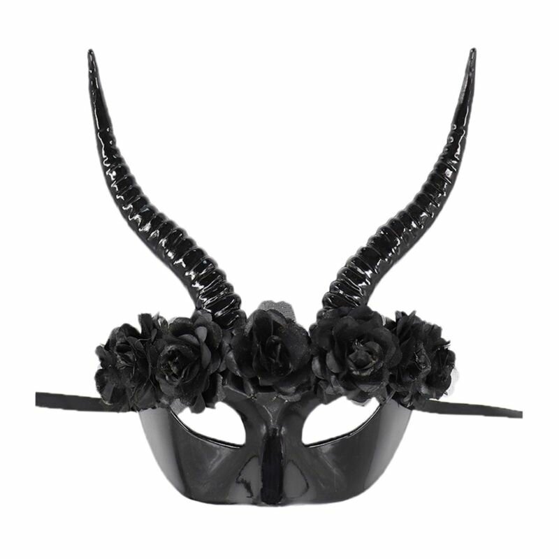 Хэллоуин Фестиваль Призраков, Карнавальная Маска Из Рога Демона-Черный