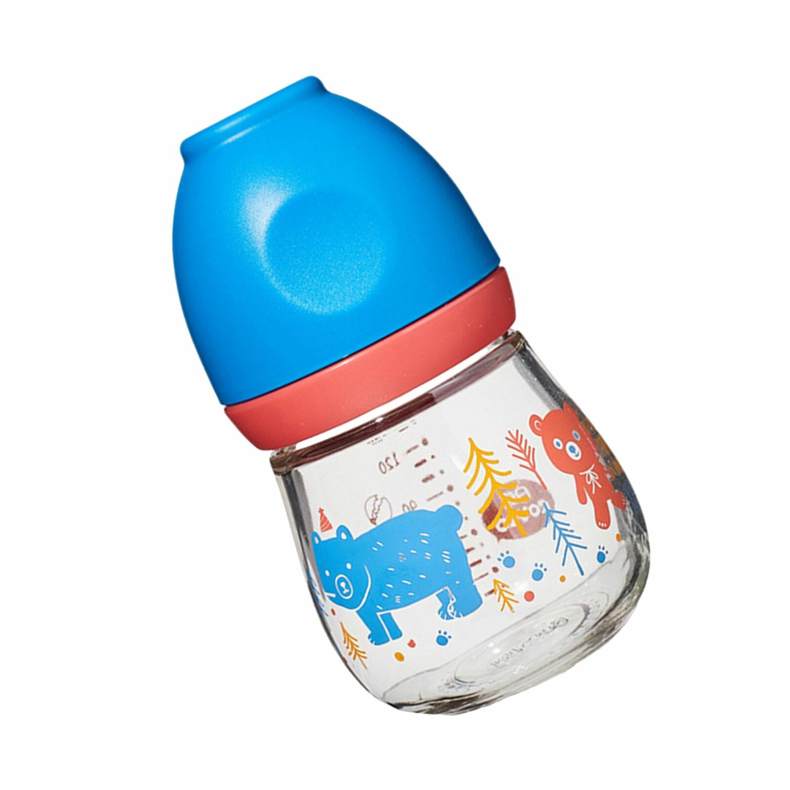 Стеклянная бутылочка для новорожденных 150 мл с широким горлышком удобна кормления