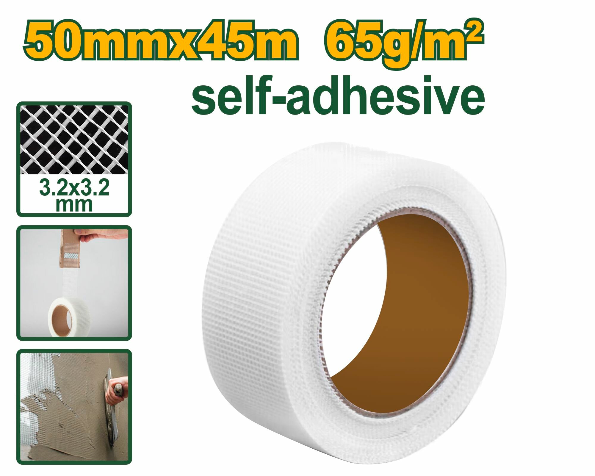 Серпянка 50ммх 45м (сетка строит. самок.) JADEVER JDWGB1345