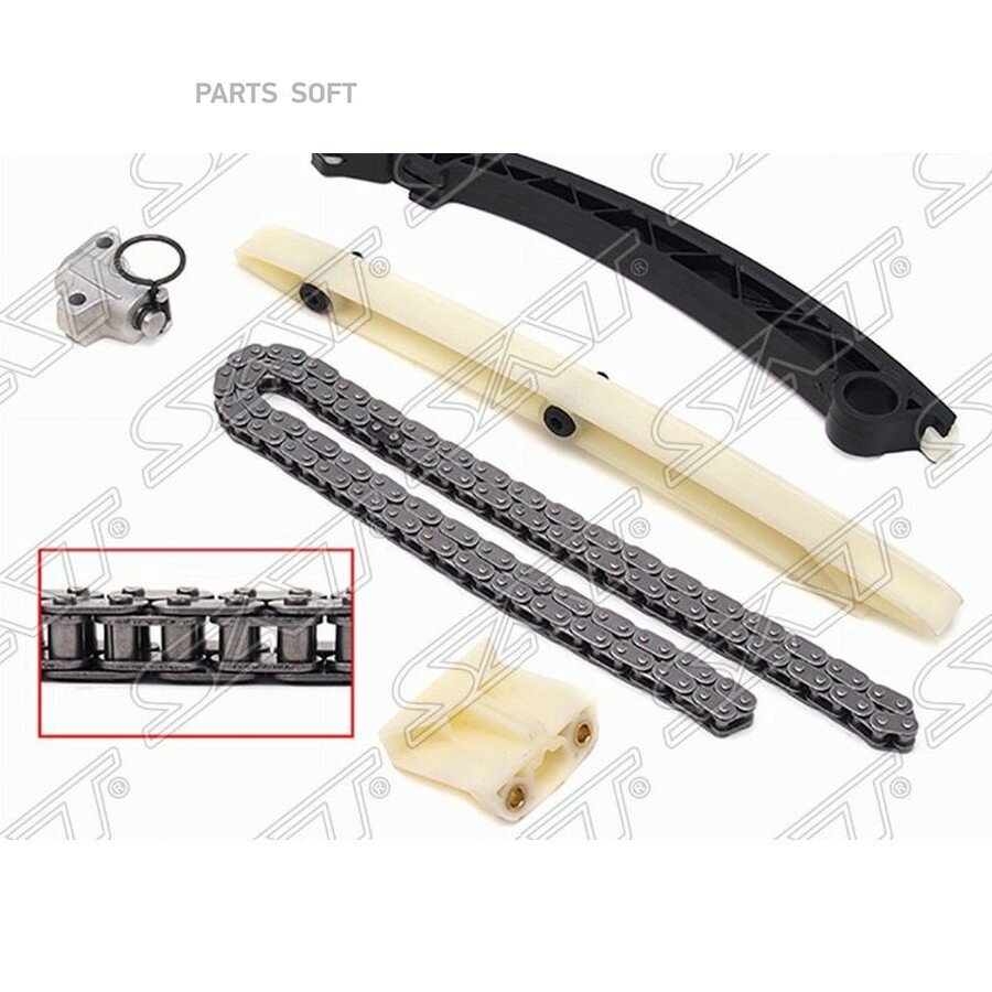 Комплект цепи ГРМ CHEVROLET AVEO/LACETTI/OPEL ASTRA/CORSA/INSIGNIA/MERIVA 1.0/1.2/1.4 16V от официального дистрибьютора, SAT, артикул TKOP001
