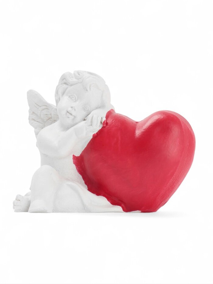 Фигурка полистоун «Ангел с сердцем Валентин», 4.5×5.5 см