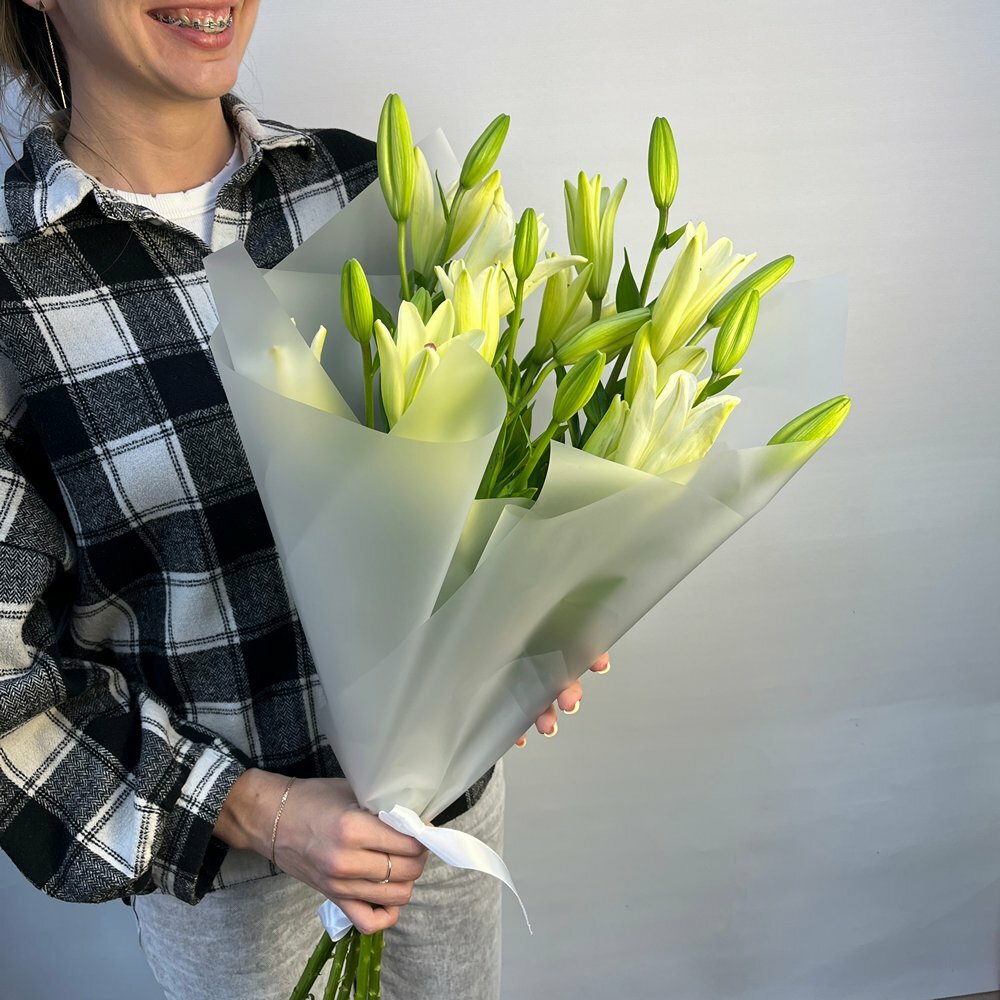 Монобукет 15 - Лилия белая 7 шт