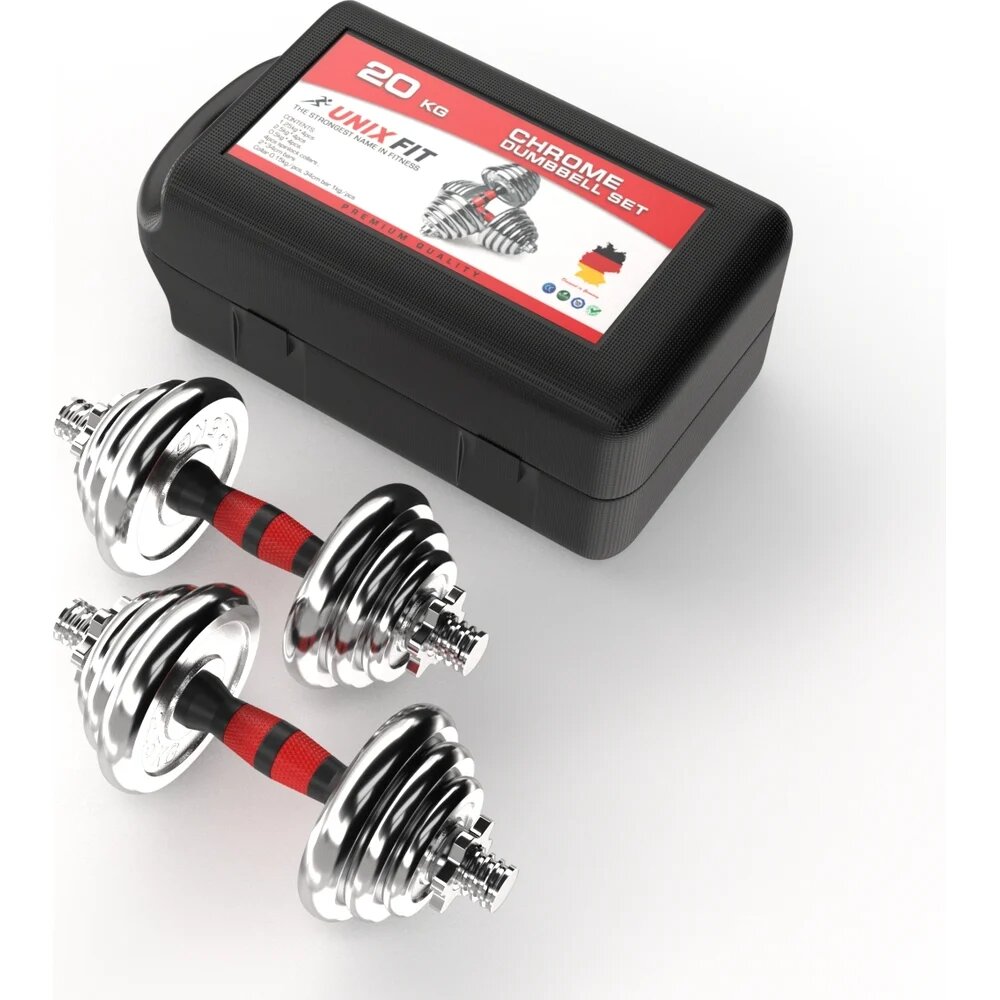 UNIXFIT Набор гантелей в кейсе 20kg DBKITU20