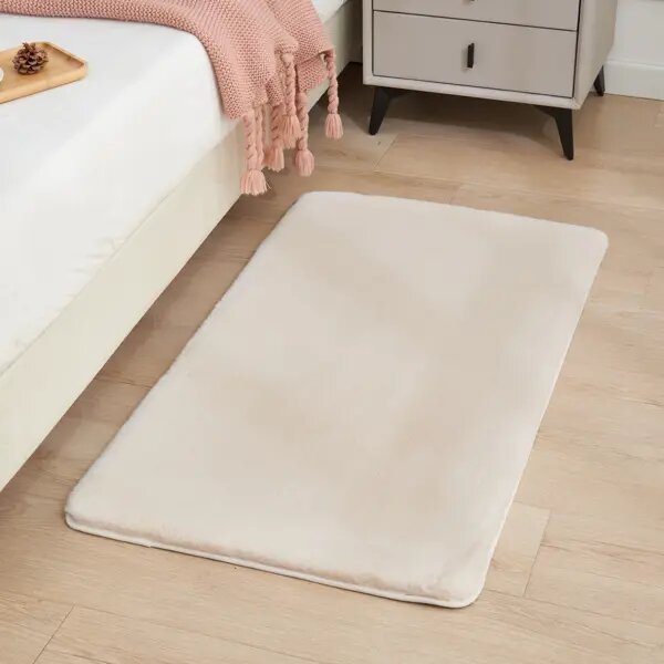 Ковер полиэстер Bingo 60x110 см цвет кремовый