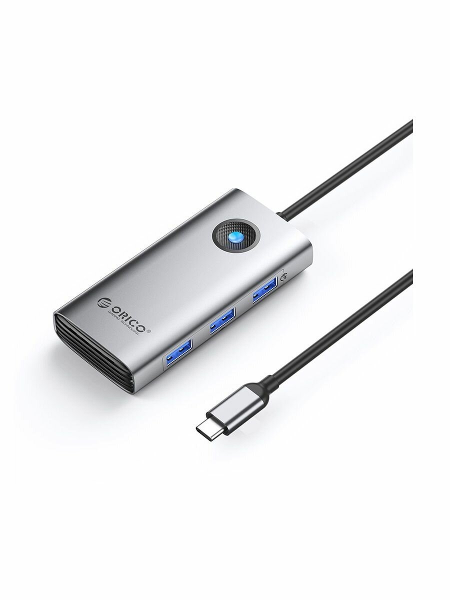 Многофункциональная док-станция ORICO с 4 портами, HDMI, PD 100 Вт, серый (ORICO-PW11-6P-GY-EP)