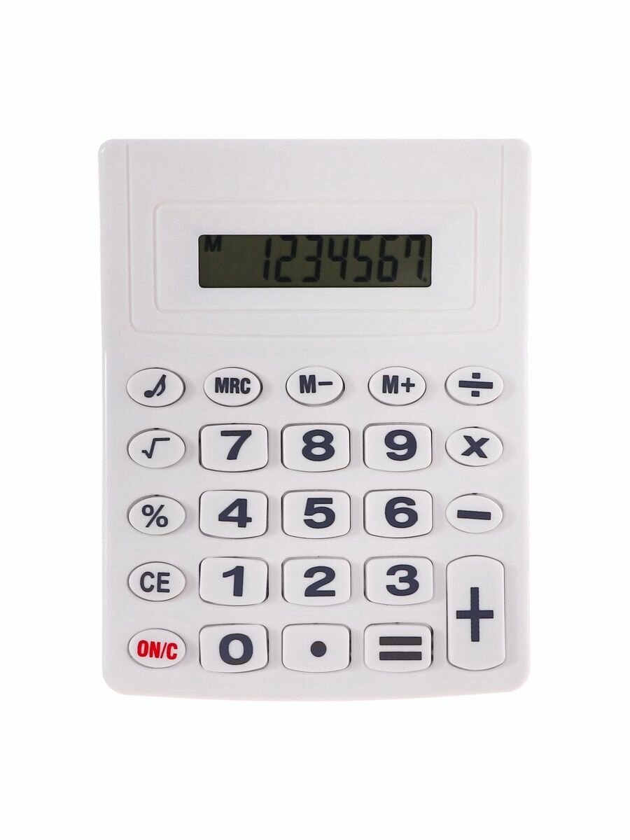 Калькулятор настольный 8-разрядный, белый
