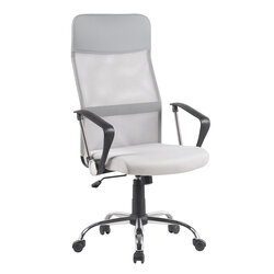 Кресло офисное Benefit NEW STOOL GROUP серый, ткань и пластик и металл, мягкое сиденье, с подлокотниками