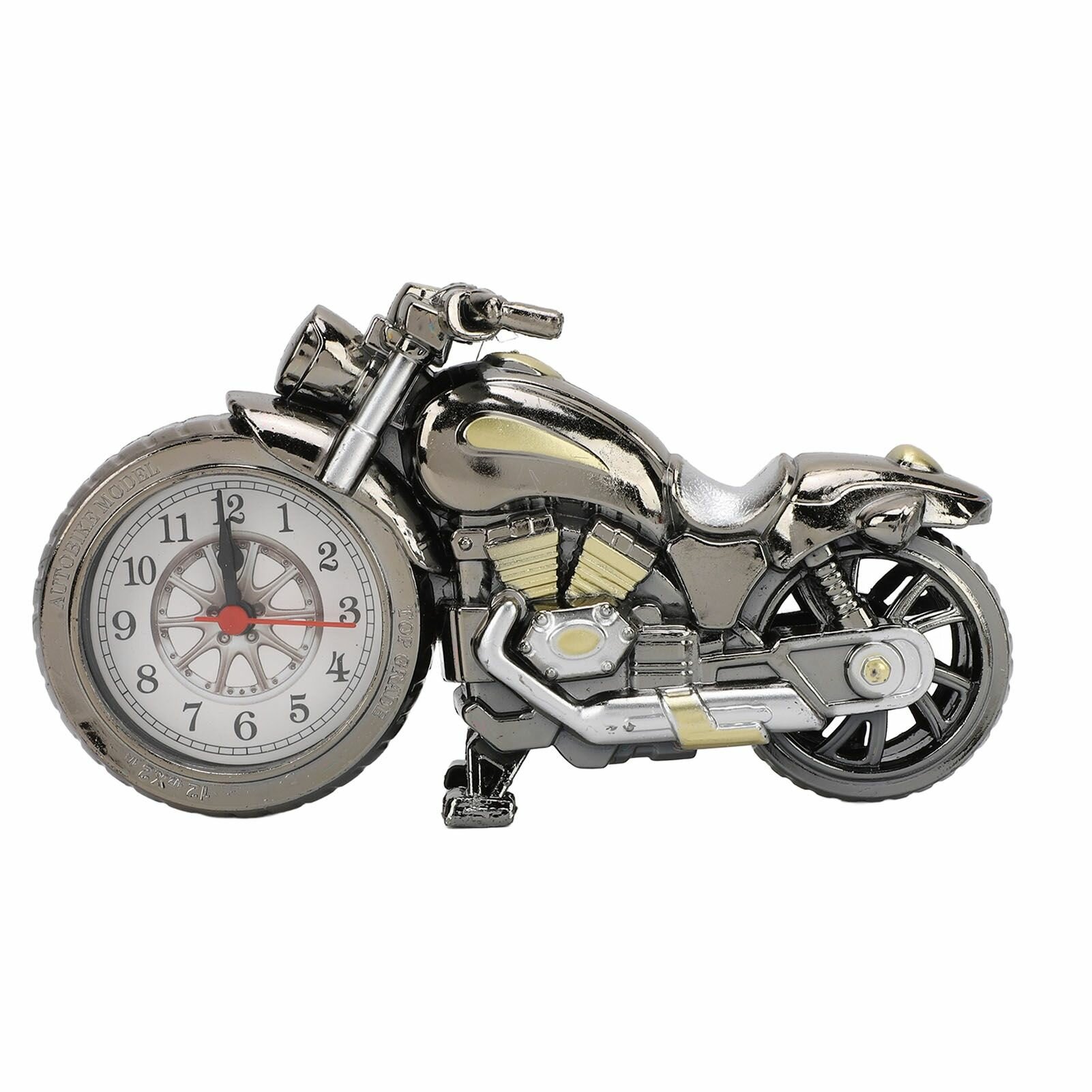 Винтажный будильник в виде мотоцикла с питанием от батареек, точные настольные часы, украшение для полки домашнего офиса