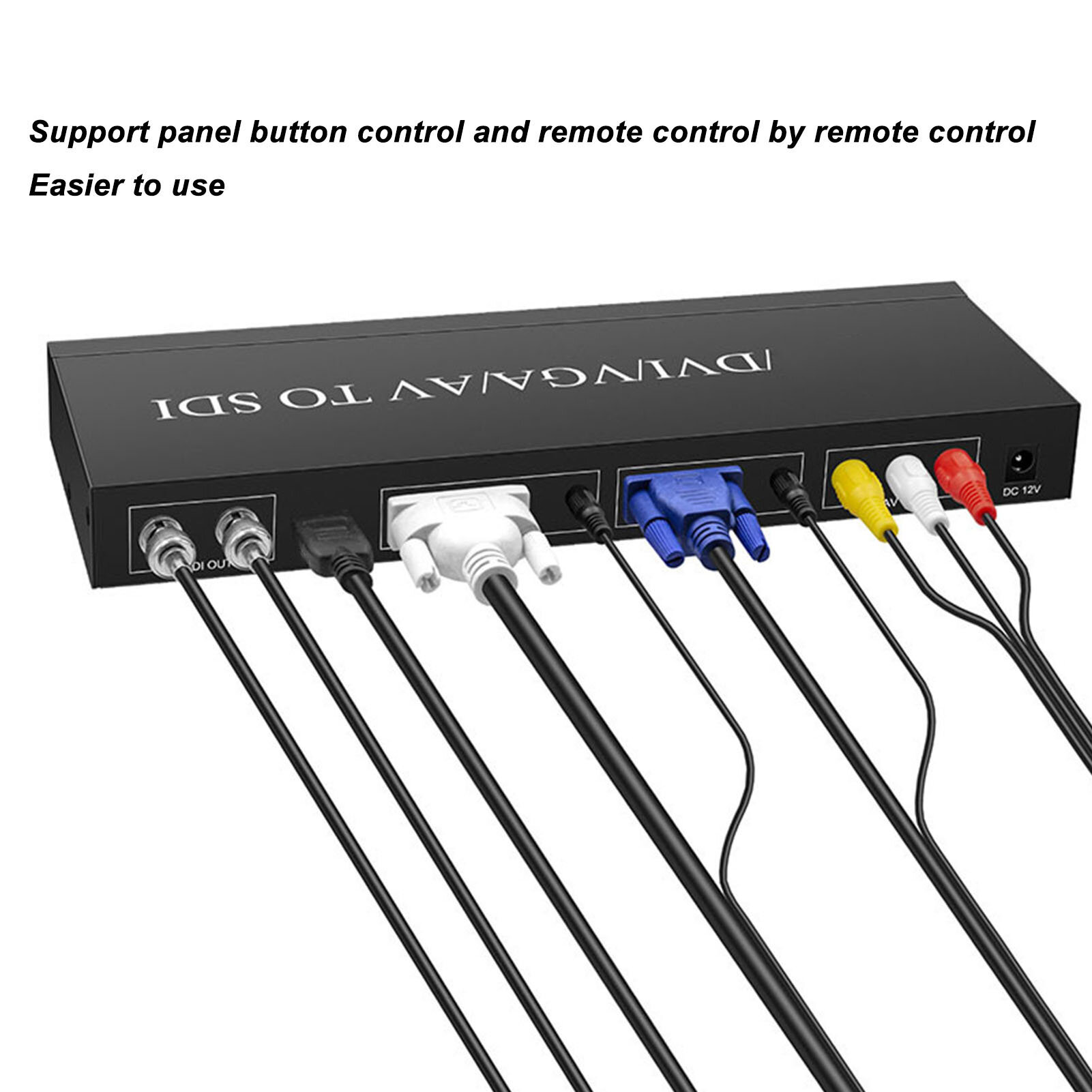 Конвертер видео (HDMI/DVI/VGA/AV) -> SDI, 3G/HD-SDI, 1080P60, вилка EU, 100-240В