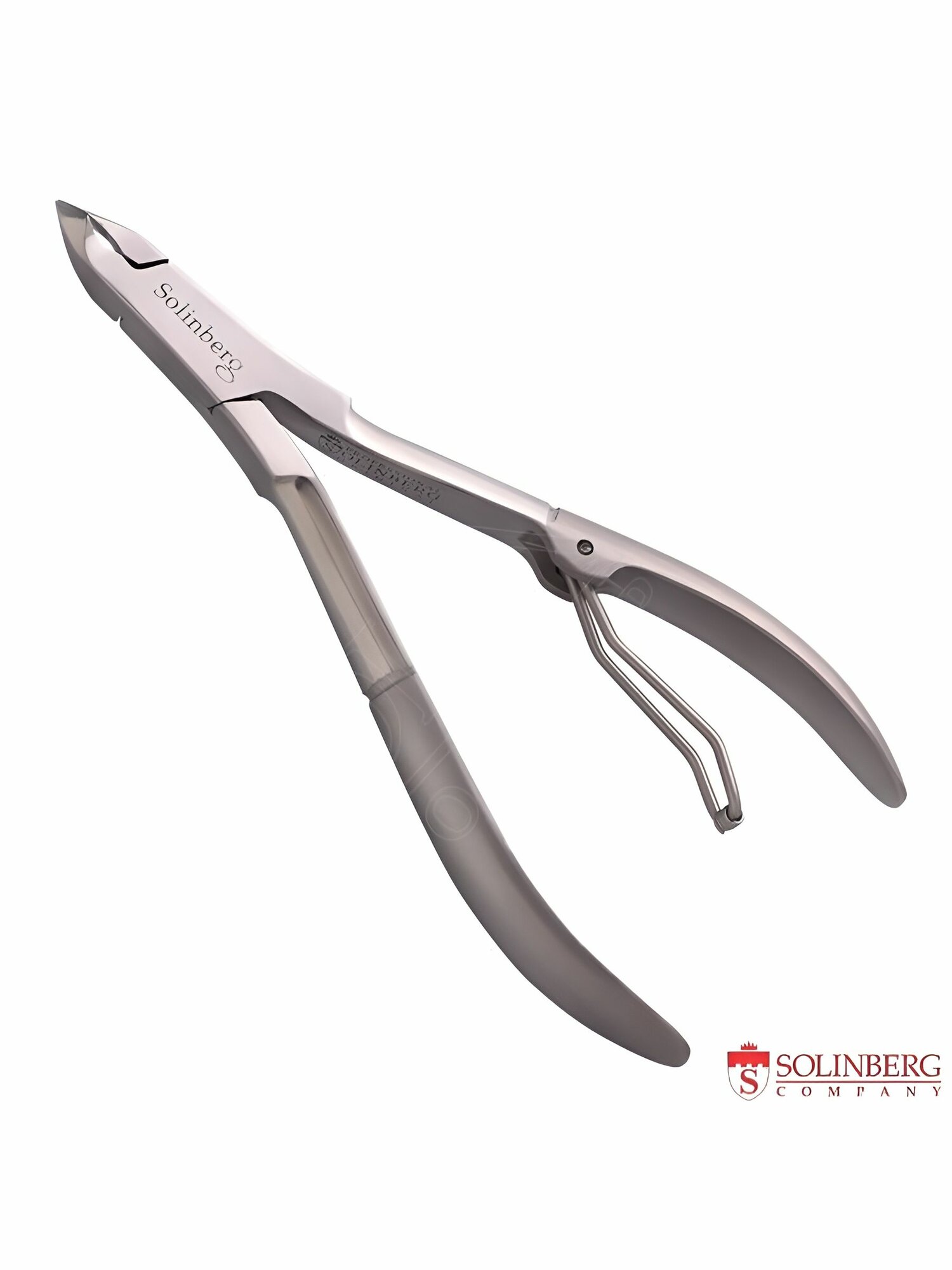 Кусачки маникюрные Solinberg 222-0012з (ручная заточка), матовые, одинарная пружина, лезвия 4мм.