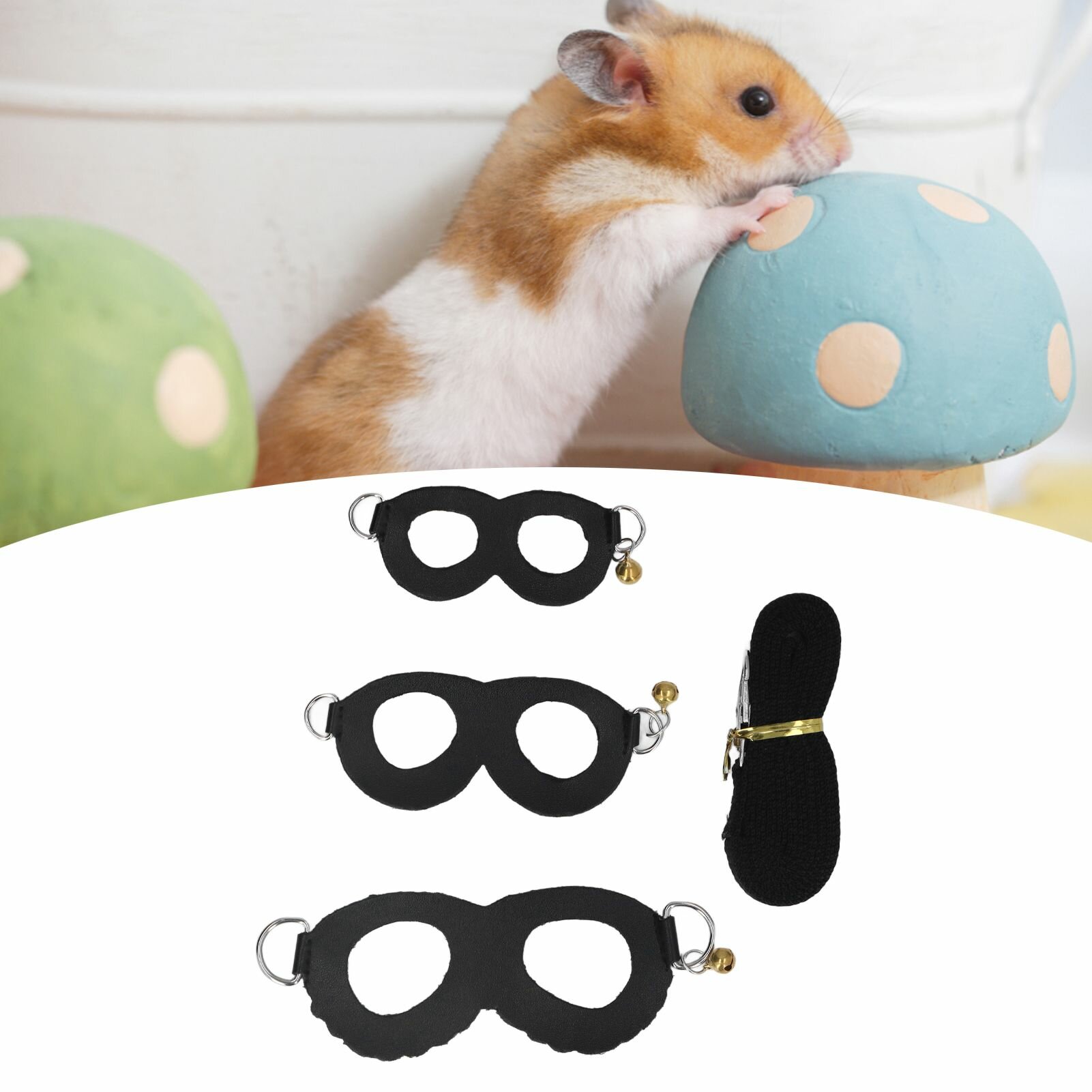 Комплект шлейки и поводка для хомяка
