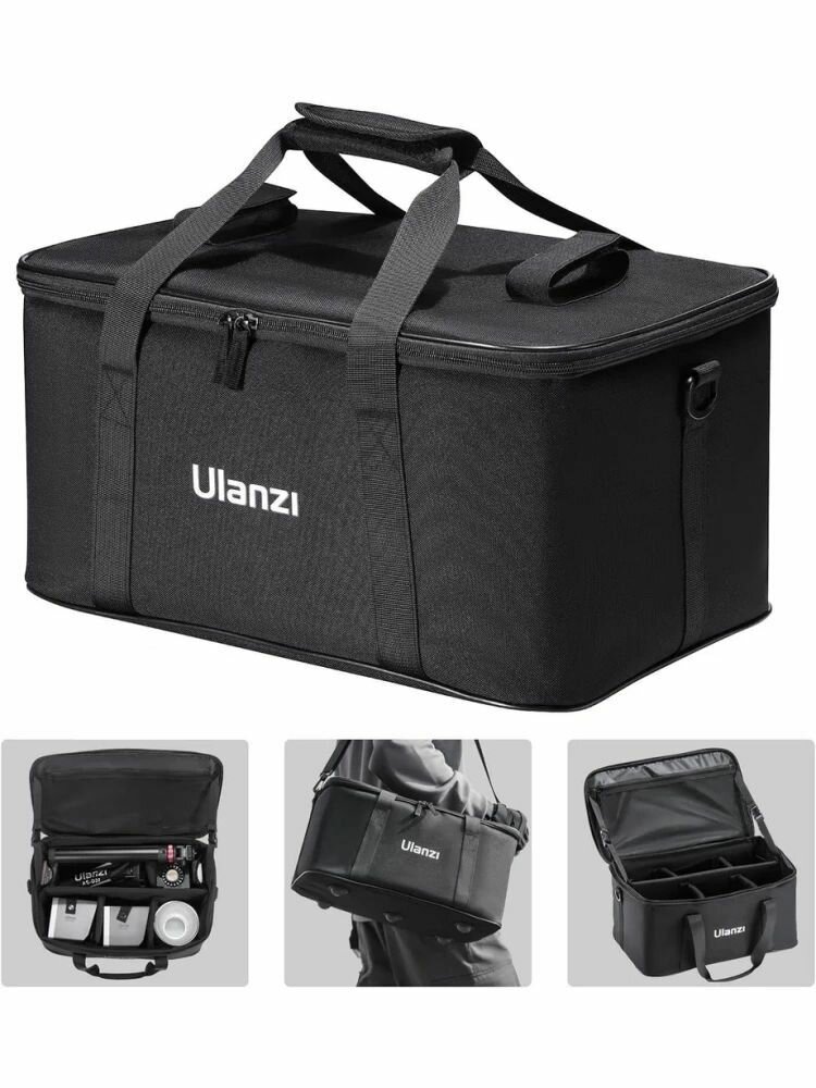 ULANZI Тоут со съемной поролоновой подкладкой для студии, стойки для света, софтбокса, с плечевым ремнем и ручкой, OM-01