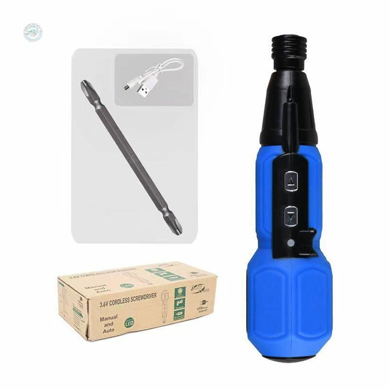 Электрическая отвертка с USB зарядкой, беспроводной набор инструментов для домашнего ремонта, автоматическая отвертка со светодиодной подсветкой, компактный шуруповерт для мелких работ