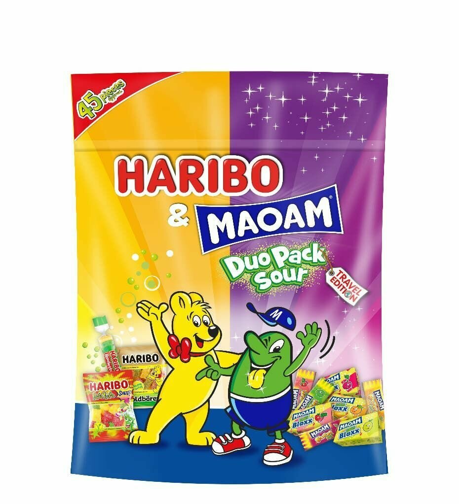 Жевательные конфеты Haribo & Maoam Duo Pack Sour 653 грамма мармелад