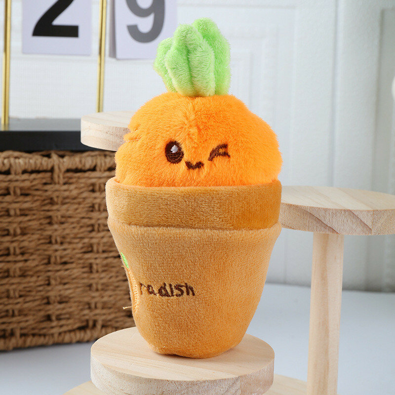 Adorable carrot plush charm with premium velvet for bag decorations and collectible gifts