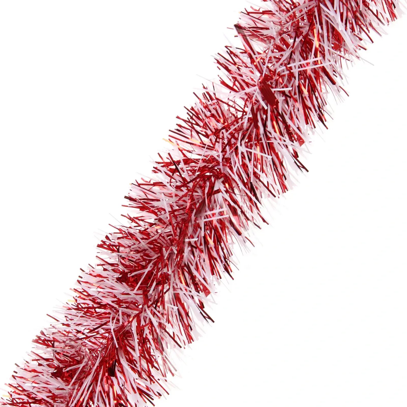 Мишура 2 м, 9 см «Снежное сияние», красная, блестящая, для новогоднего декора