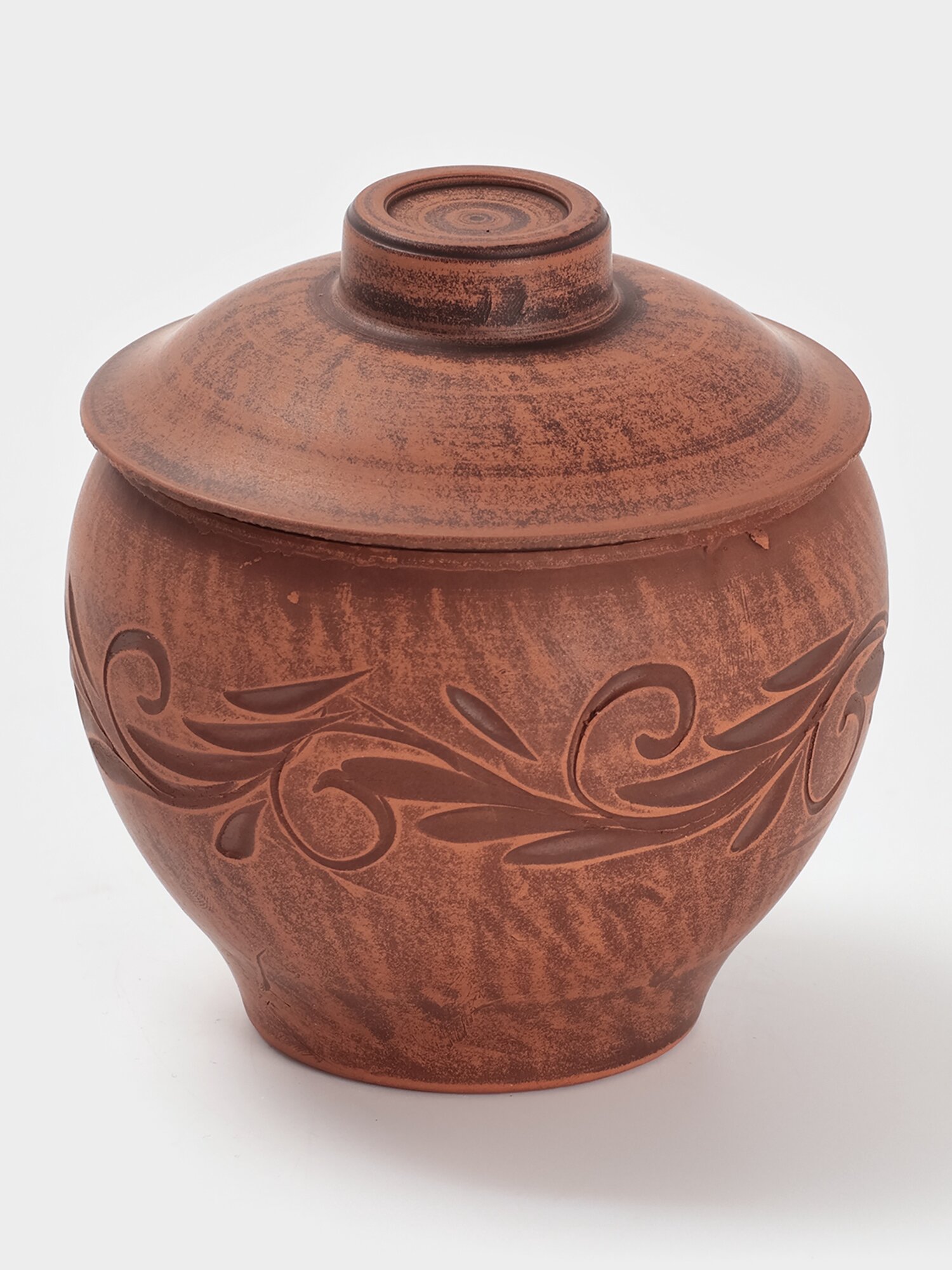 Горшочек для запекания «Вьюнок», 550 мл, 12×10 см, красная глина