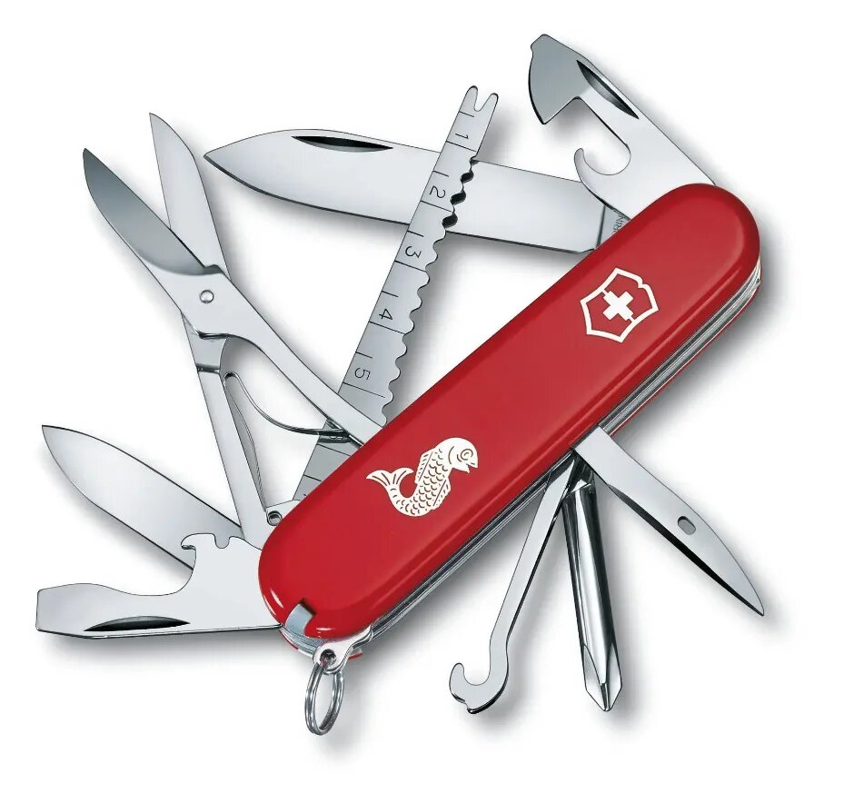 Нож перочинный Victorinox Fisherman (1.4733.72) 91мм 18функц. красный карт. коробка