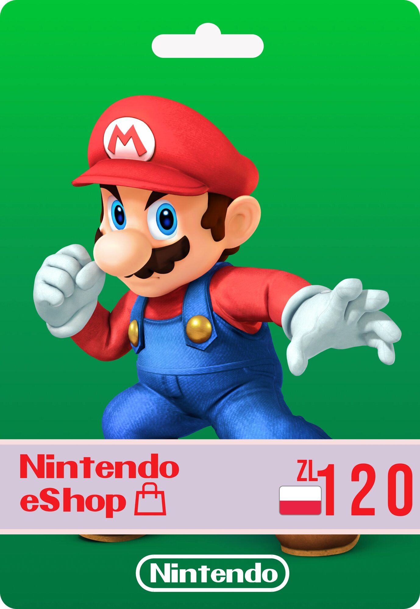 Пополнение Nintendo/ PLN / 120 ZL