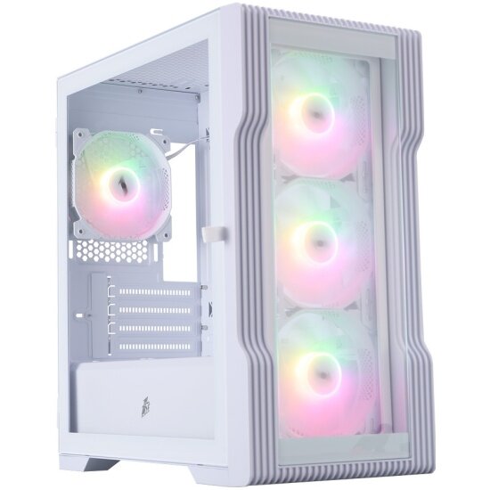 Корпус 1STPLAYER TRILOBITE T3-G ARGB, белый (T3-G-WH-4F7-W)