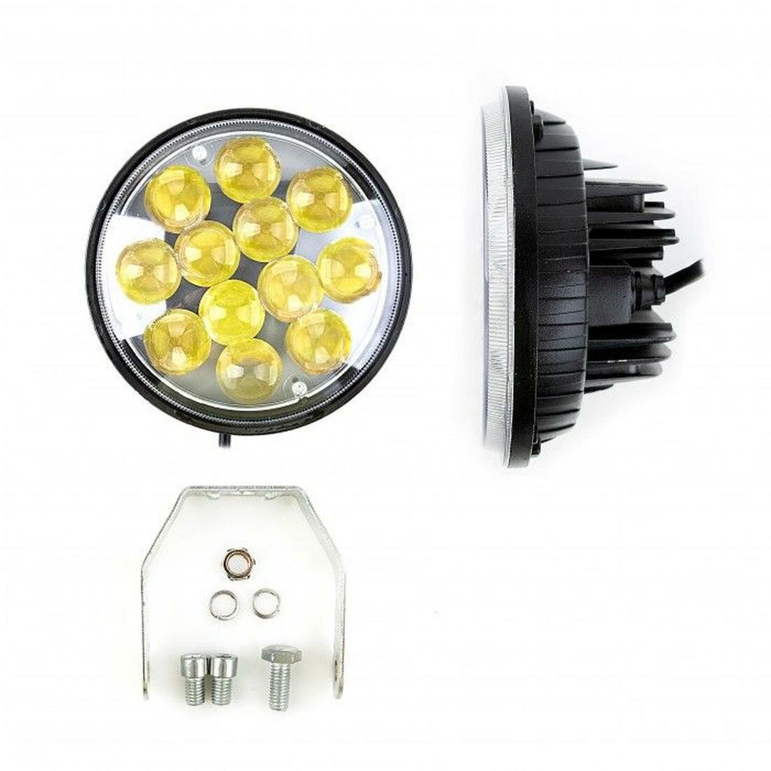 Фара рабочего света 4D EPISTAR кругл. дальний/бл. 36Вт 145*80mm TM NordYADA (907380)