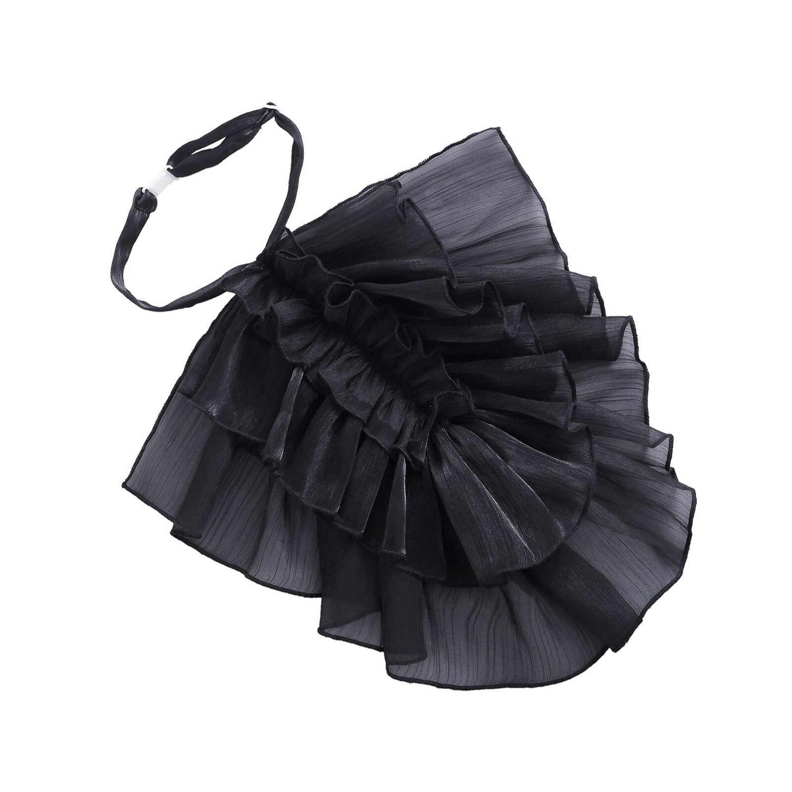 Белый воротник с оборками регулируемый дизайн дышащая ткань