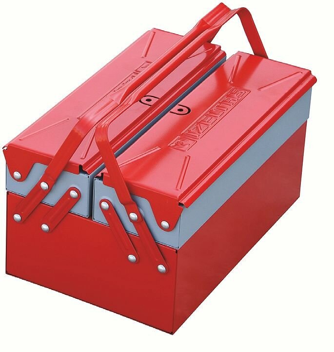 Ящик раскладной для инструментов металлический, 190х420х160, 3 секции, IZELTAS, 8410336203, 13000002565