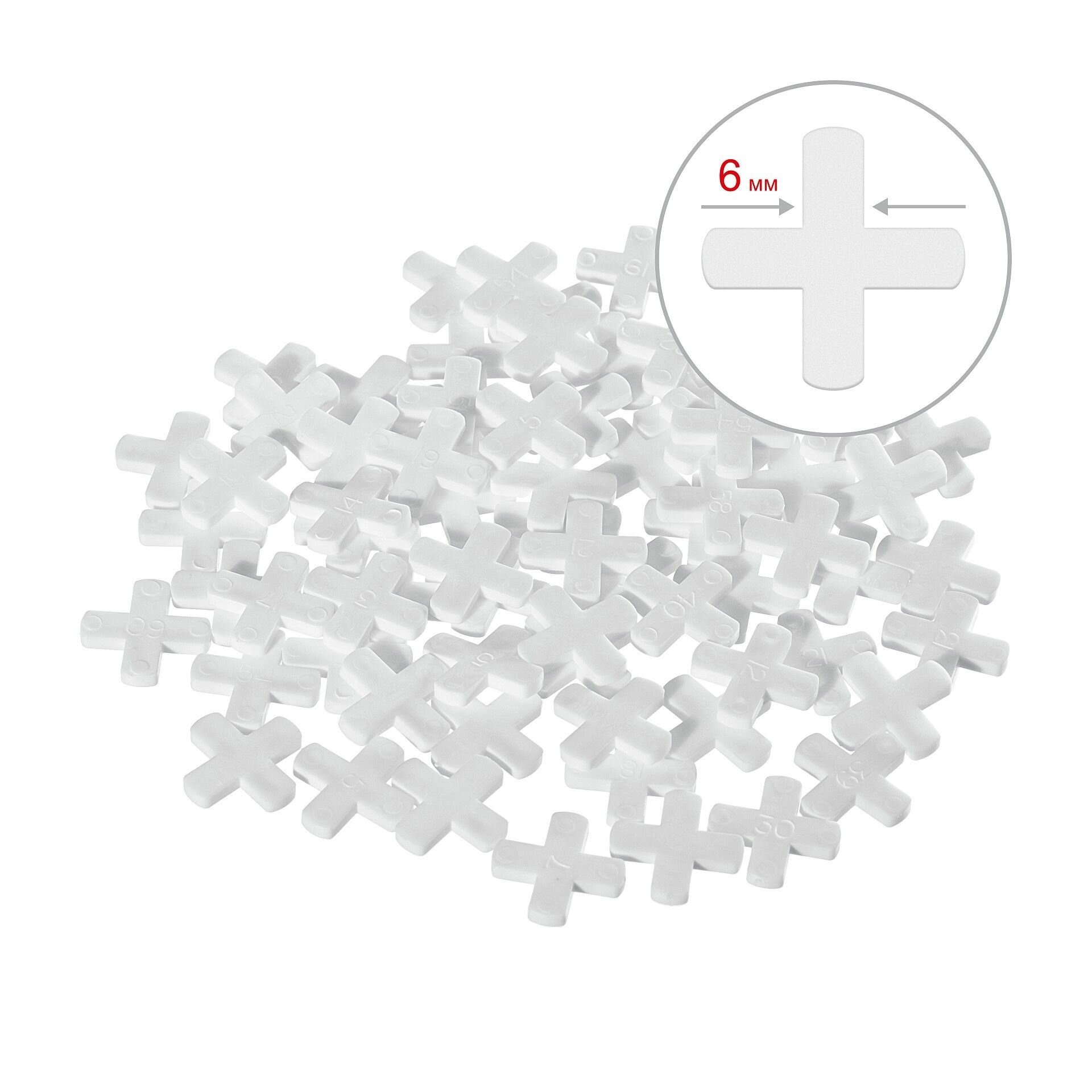 Крестики для плитки STAYER, 6 мм, 75 штук 3380-6