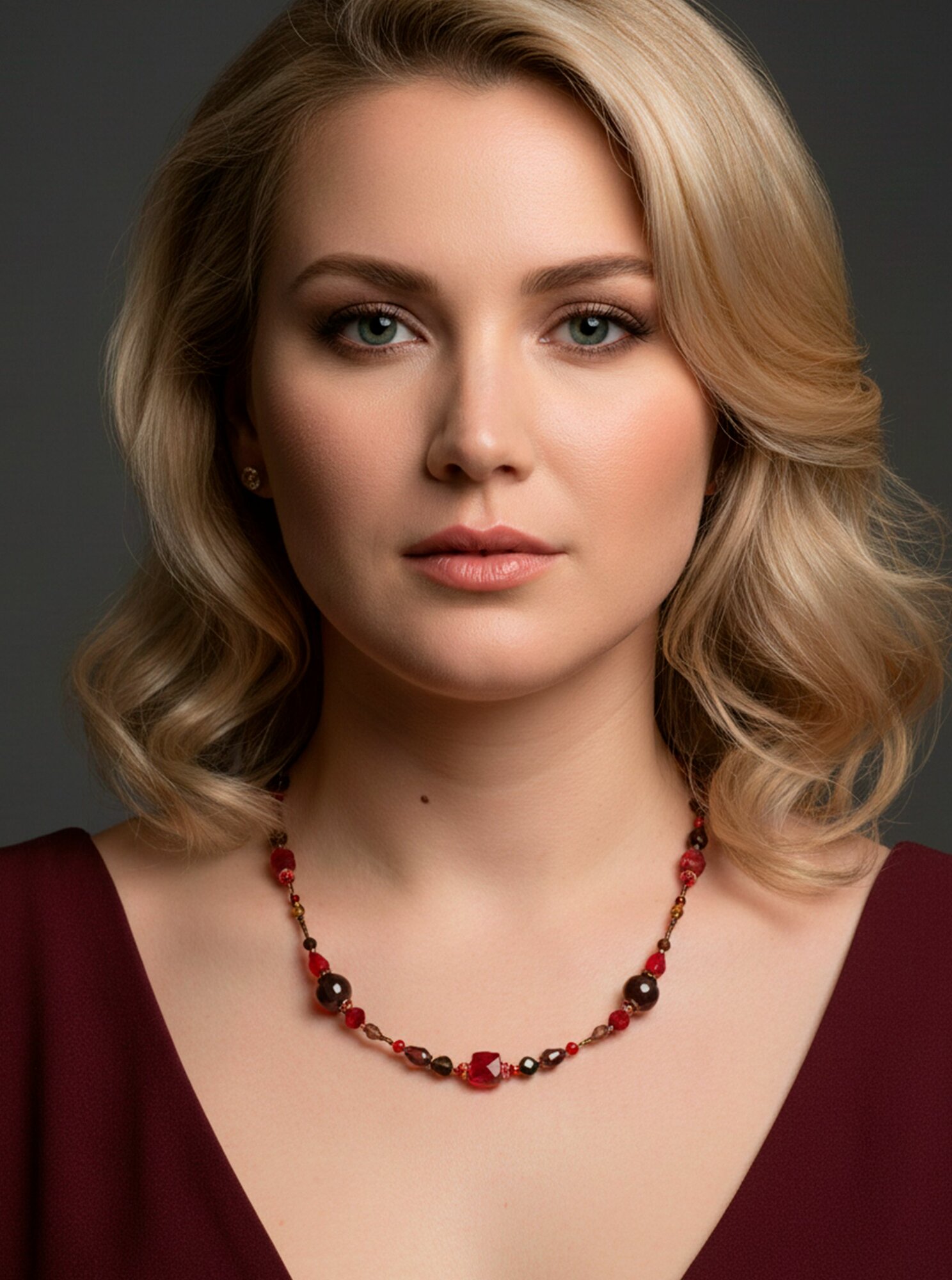 Бусы, корунд синтетический