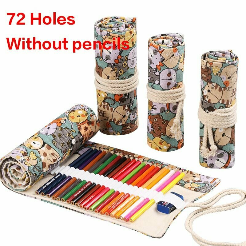 Карандашный ящик красочный тканевый пенал с 12/24/36/48/72