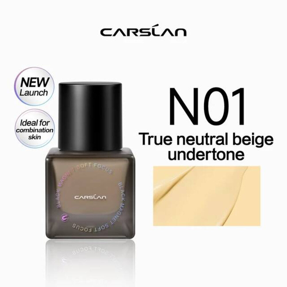 Жидкая тональная основа CARSLAN Black Magnet Soft Focus с матирующим эффектом, маскирующим поры, безупречным финишем, контролирующим жирность кожи, стойкий макияж для лица 24 часа