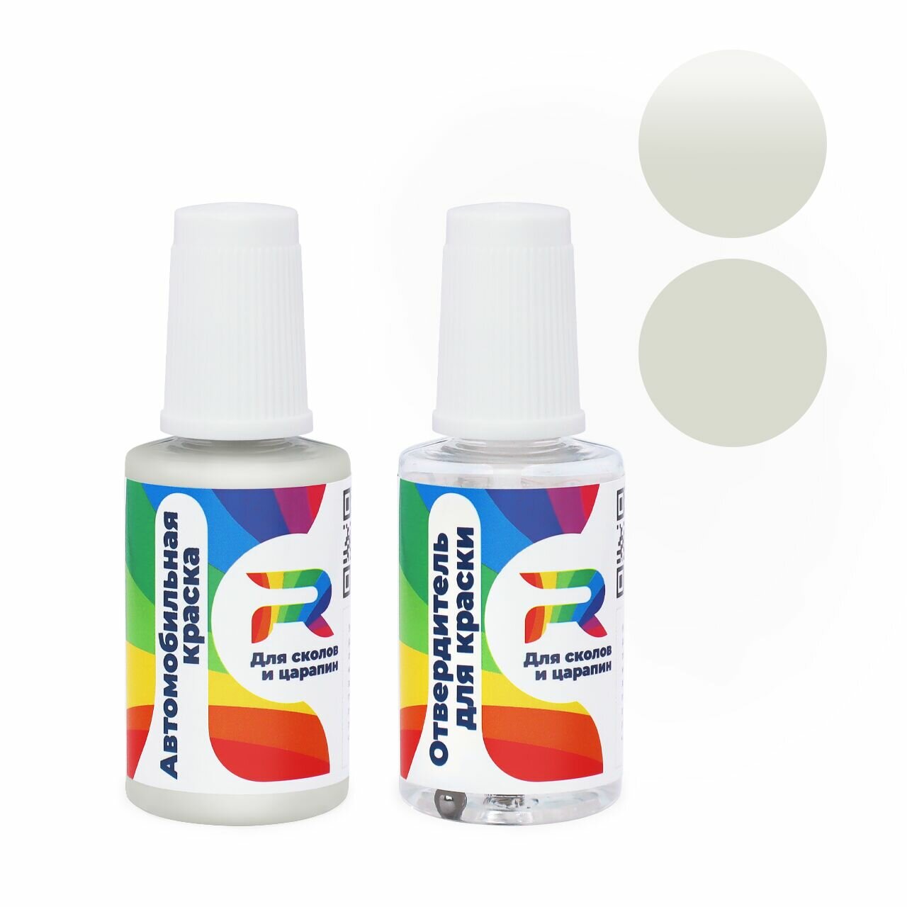 Подкраска для сколов и царапин авто RAL 7038 - Achatgrau (Акриловая краска, Солид, Серый) с кисточкой