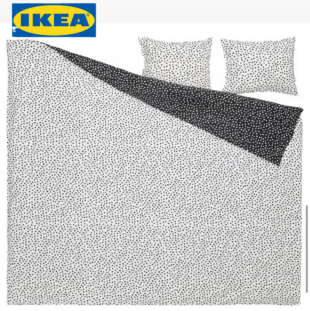 Постельное белье IKEA "BJORKGRAMAL", хлопок 54%/вискоза 46%, пододеяльник 200x200, наволочки 50x60