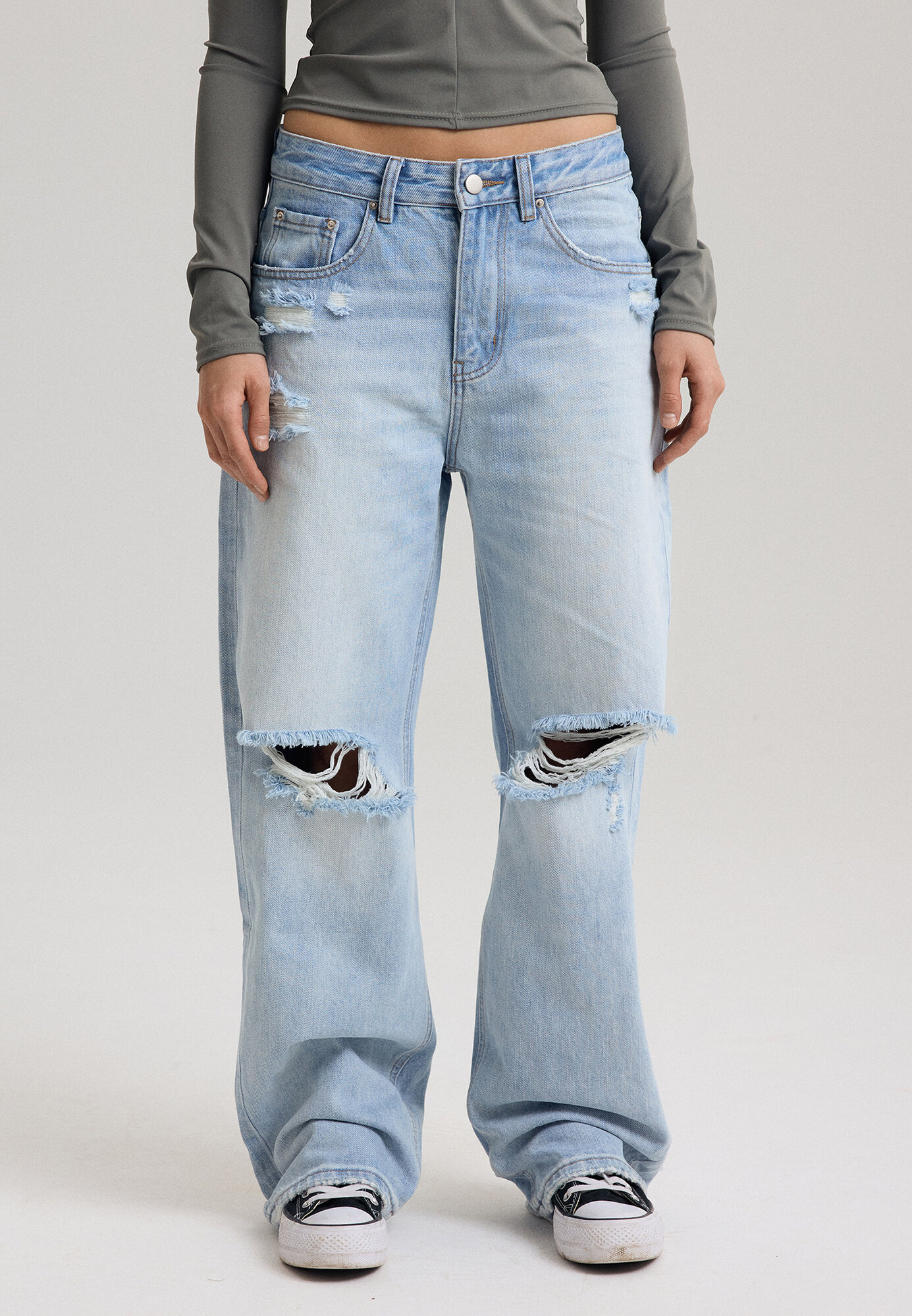 Джинсы багги 