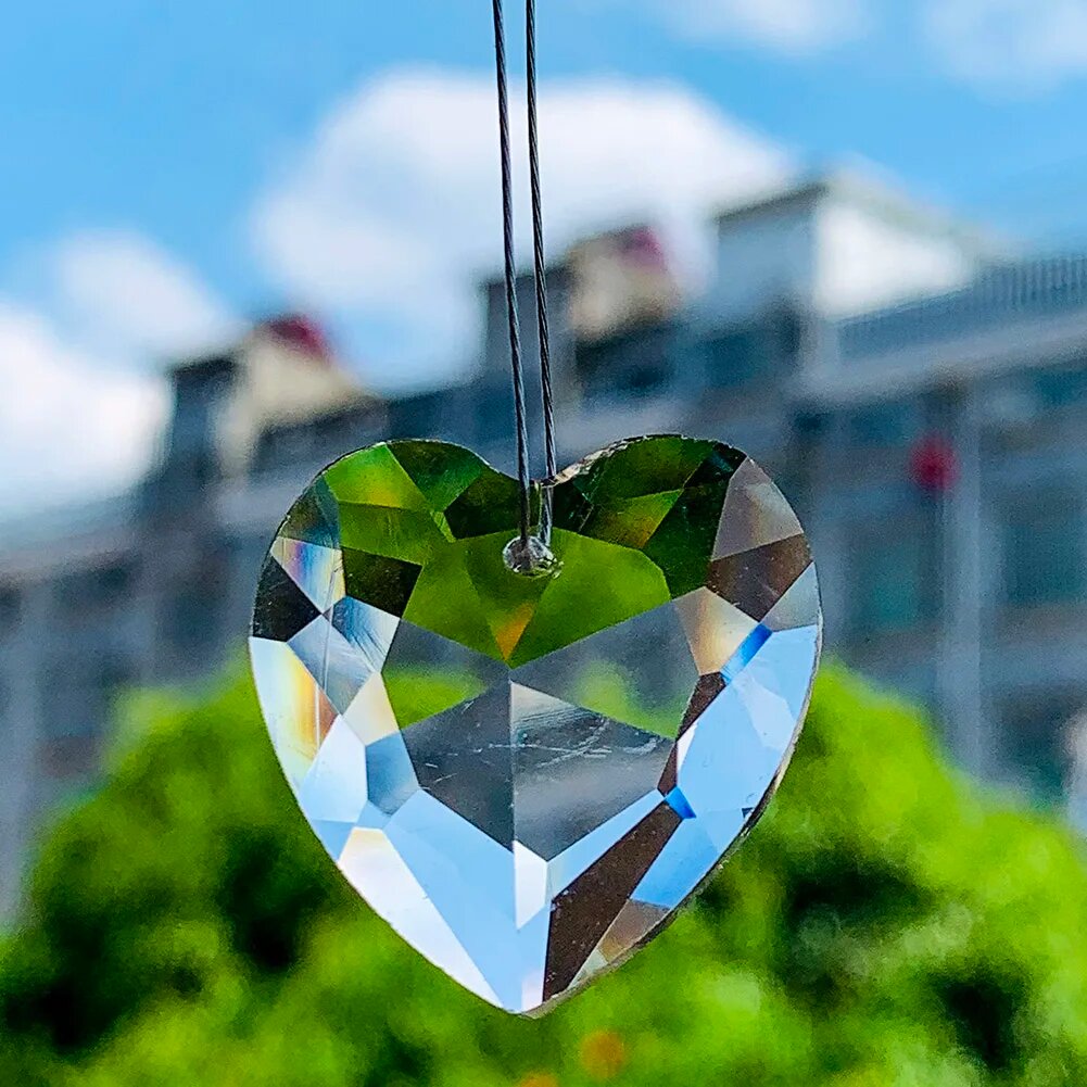 Хрустальный ловец солнца в форме сердца