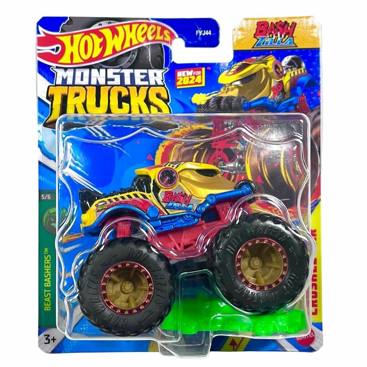 Машинка Hot Wheels Монстр-трак коллекционная модель - BASH ZILLA HTM33