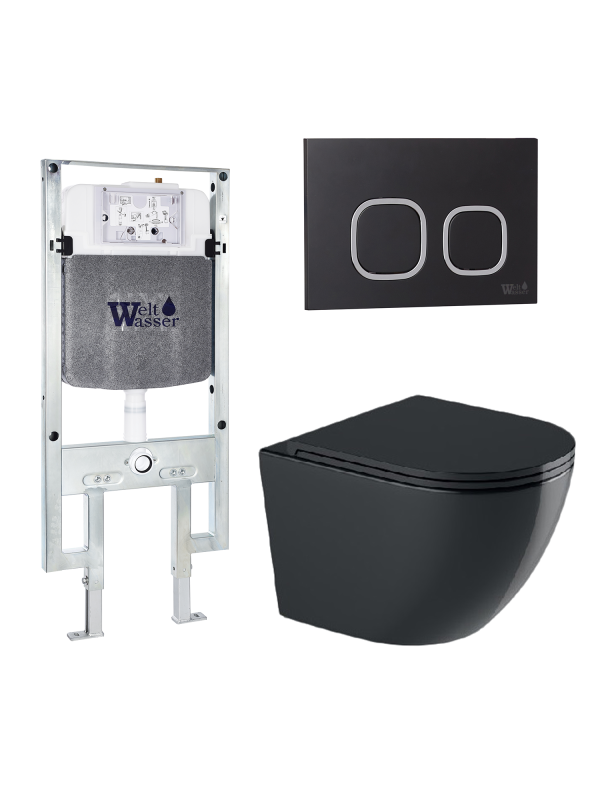 WeltWasser Комплект AMBERG 497 ST + MERZBACH 043 GL-BL + AMBERG RD-BL WeltWasser